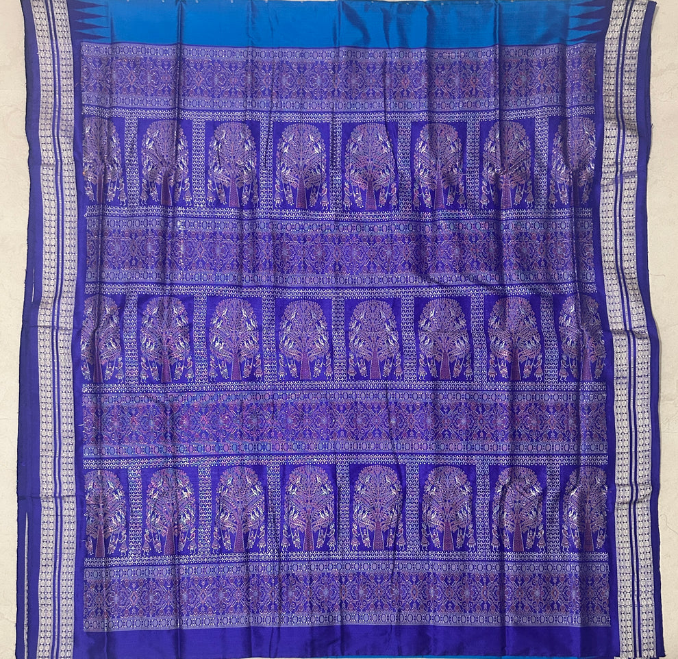 Odisha Handloom Sambalpuri Bomkai Silk Saree with Blouse Piece For Wed ...